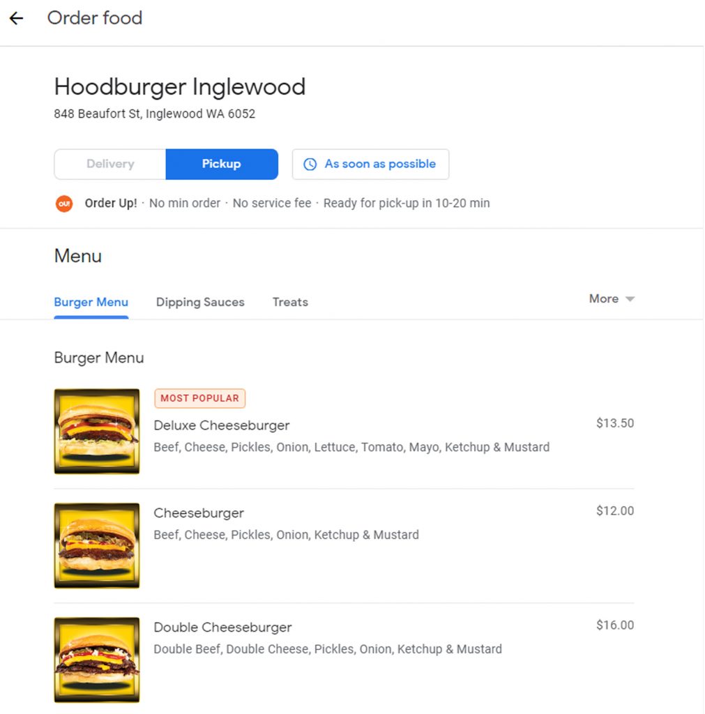 Google Food Ordering - Order Up! - Online Ordering Systems & Solutions